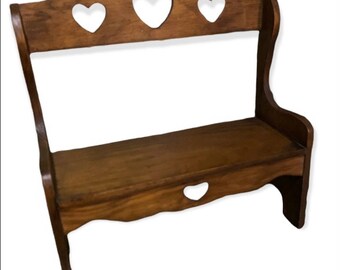 Wood Heart Bench | Etsy