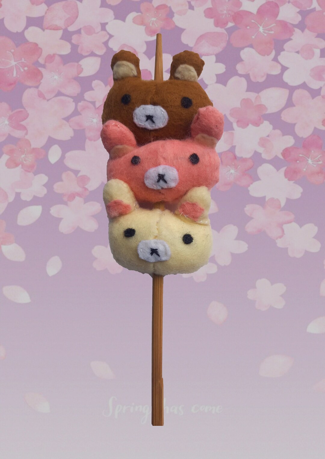 Kawaii Japanese Food Dango Bear Cute Plushie Handmade - Etsy