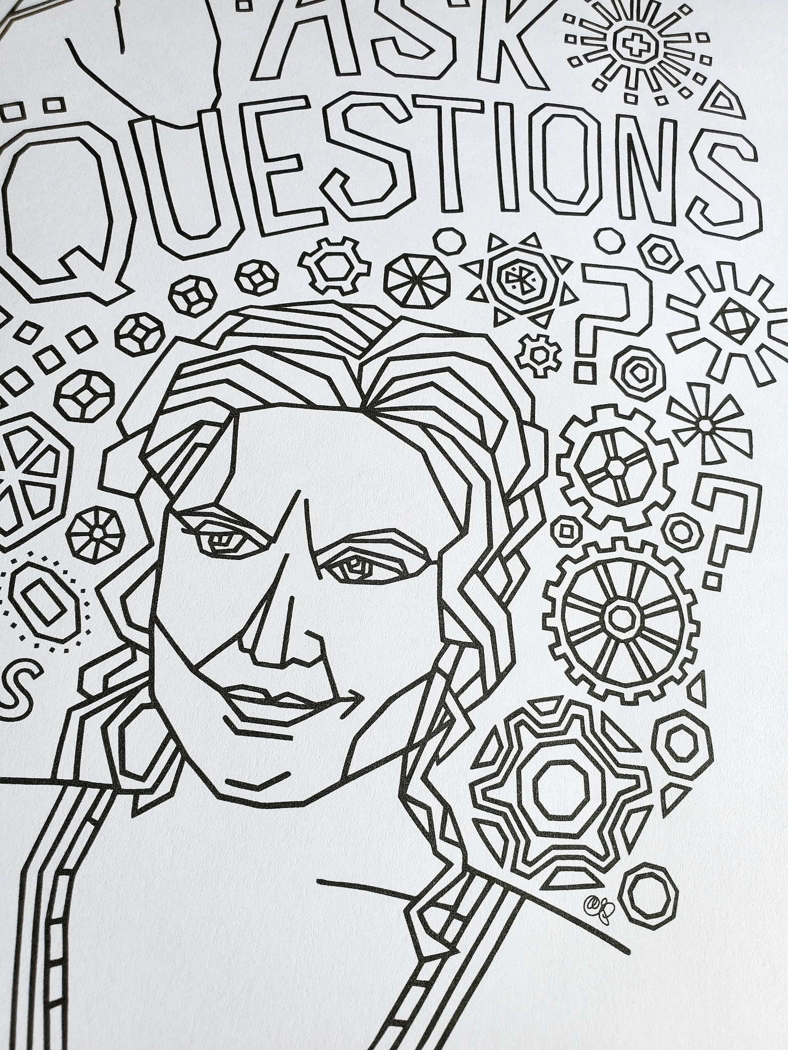 Ask Questions Coloring Page Digital Download, Coloring Activity for ...