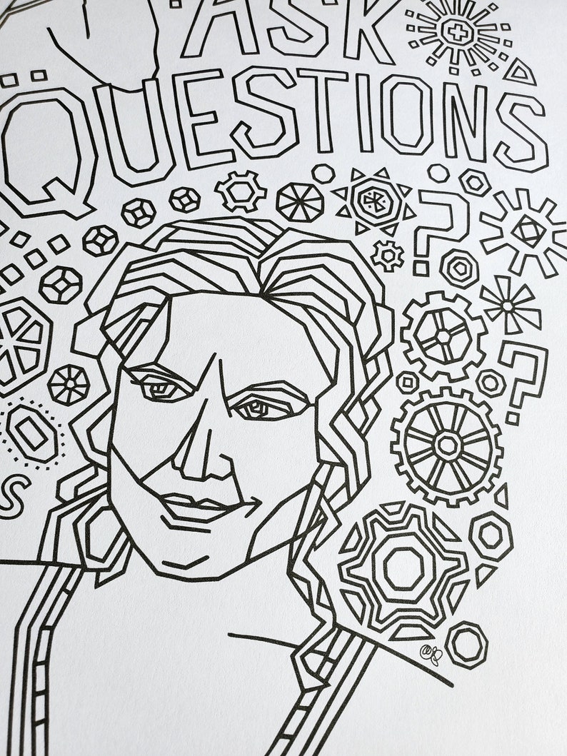 Ask Questions Coloring Page Digital Download, Coloring Activity for ...