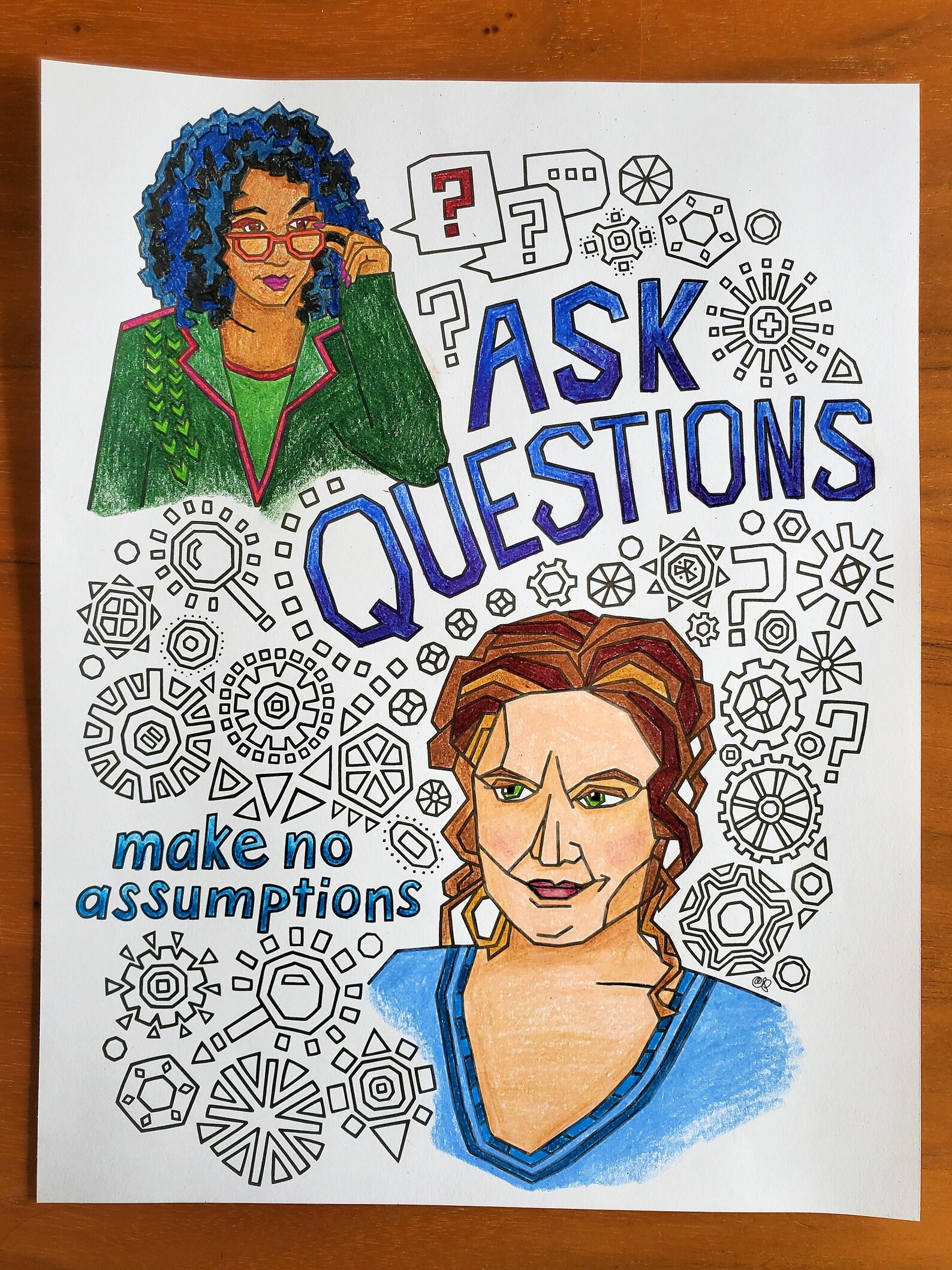 Ask Questions Coloring Page Digital Download, Coloring Activity for ...