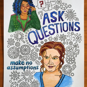 Ask Questions Coloring Page Digital Download Coloring - Etsy