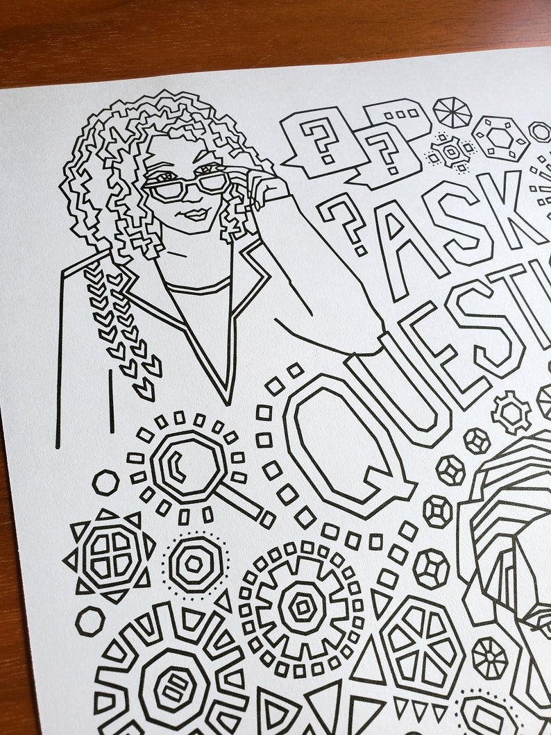 Ask Questions Coloring Page Digital Download, Coloring Activity for ...