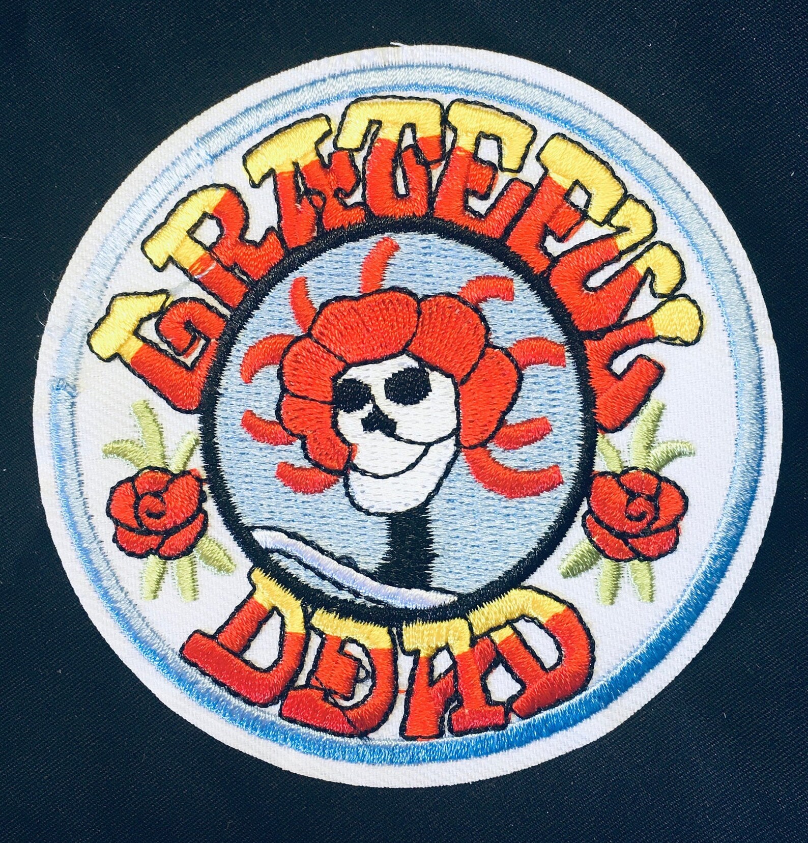 Grateful Dead Embroidered Iron on patch 3.5x3.5 | Etsy