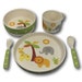 Tinkietoys Kids ECO BAMBOO SAFARI Dinner Set Natural Dinnerware Animal ...