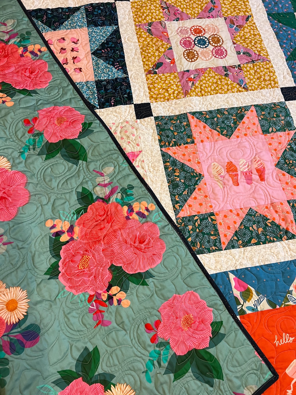 Ruby Star Society Stay Gold Panel Quilt Finished Quilt - Etsy