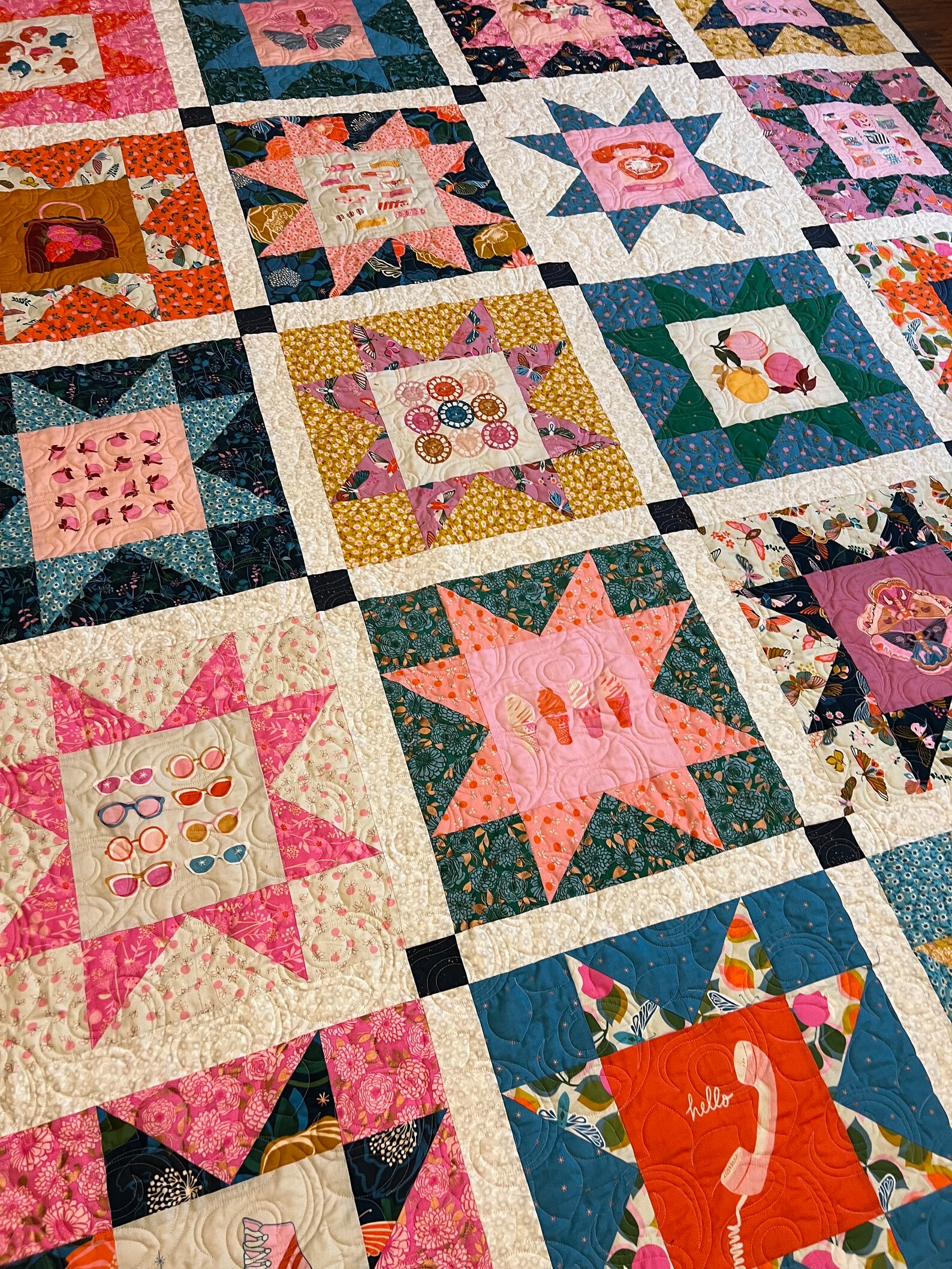 Ruby Star Society Stay Gold Panel Quilt Finished Quilt - Etsy