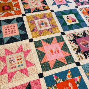 Ruby Star Society Stay Gold Panel Quilt - Finished Quilt - Etsy
