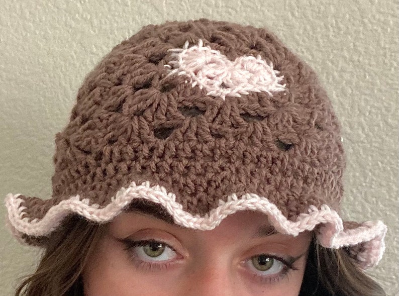 Crochet Heart Bucket Hat - Etsy