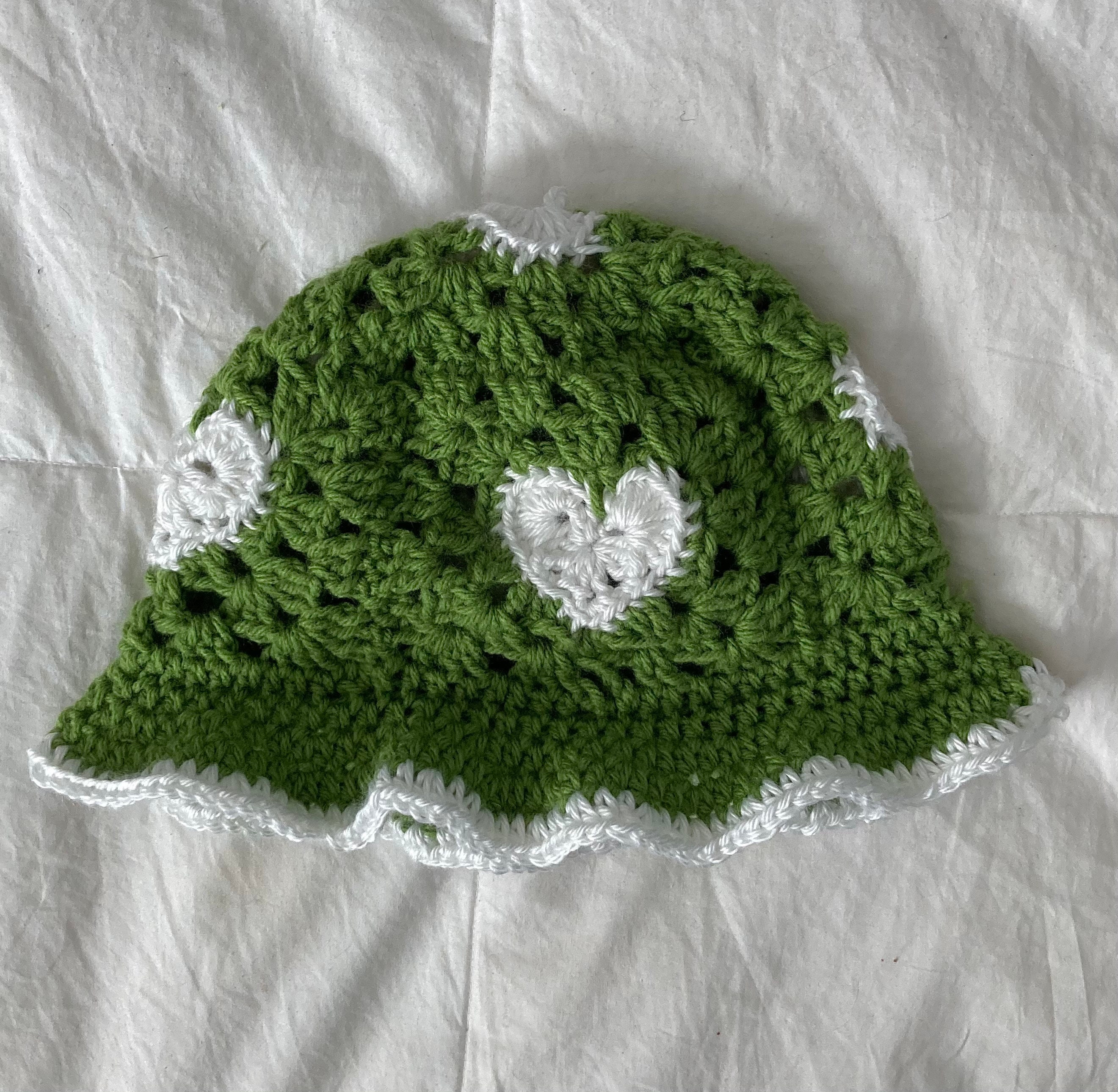 Crochet Heart Bucket Hat - Etsy