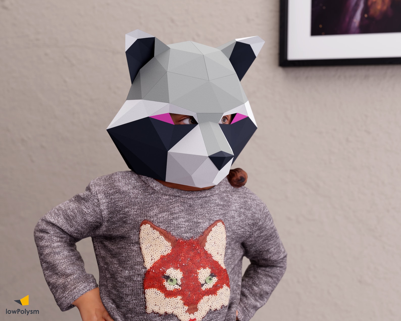 Raccoon DIY Papercraft Mask, Cosplay Mask Pattern, Therian Animal Mask ...