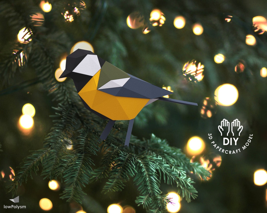 Great Tit Make Your Own Bird 3D Papercraft, Printable Bird Template ...