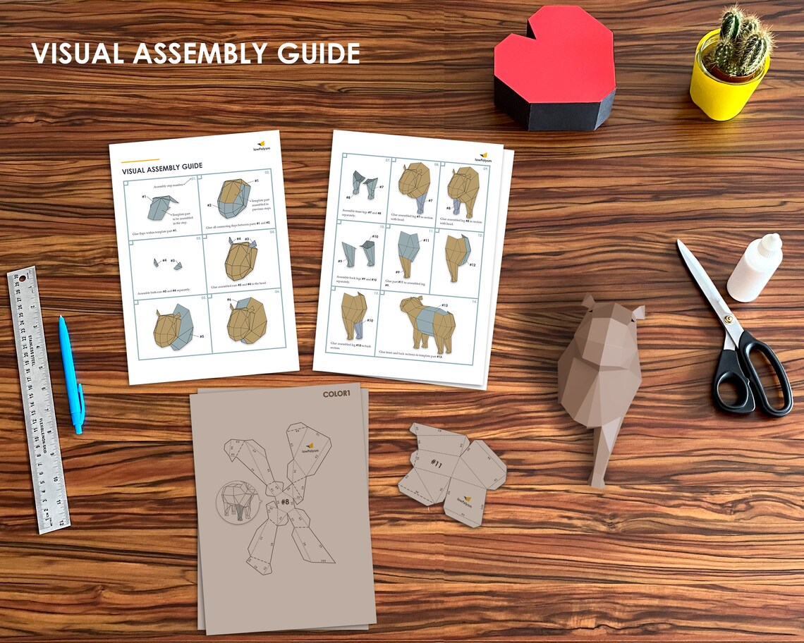 Papercraft Capybara Lowpoly Animal Sculpture 3d Paper Craft | Etsy ...