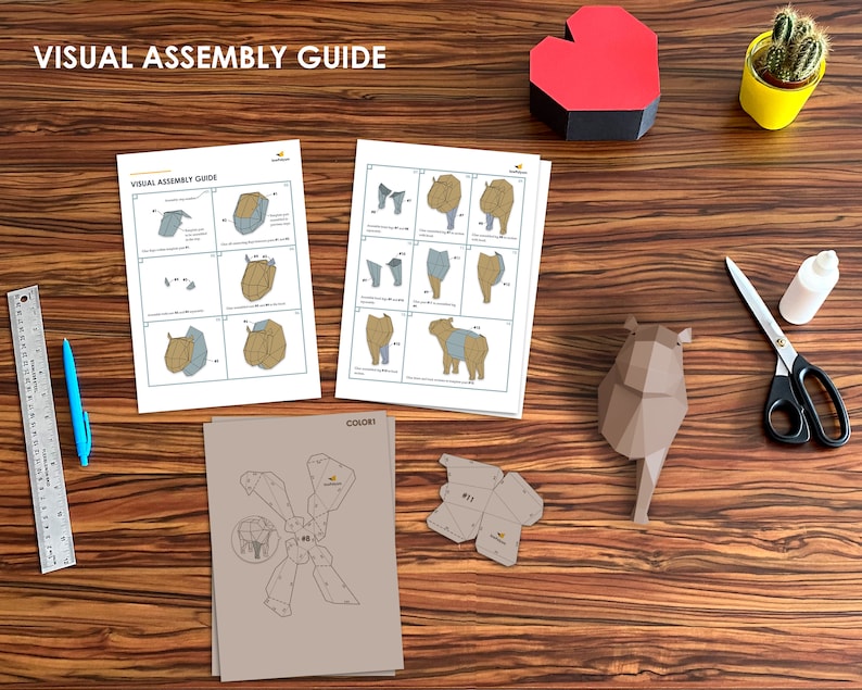 Papercraft Capybara Lowpoly Animal Sculpture - 3d Paper Craft Model ...