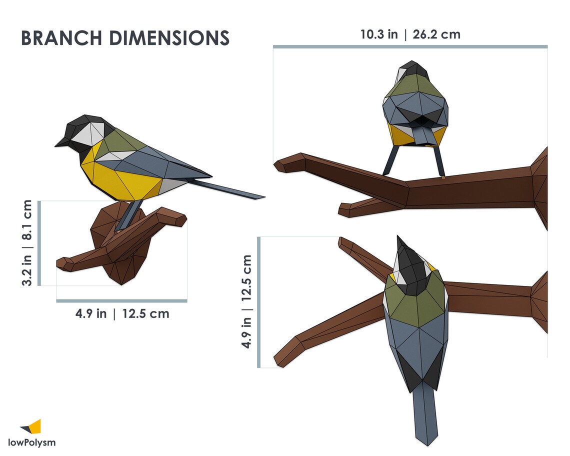 Great Tit Make Your Own Bird 3D Papercraft Printable Bird - Etsy