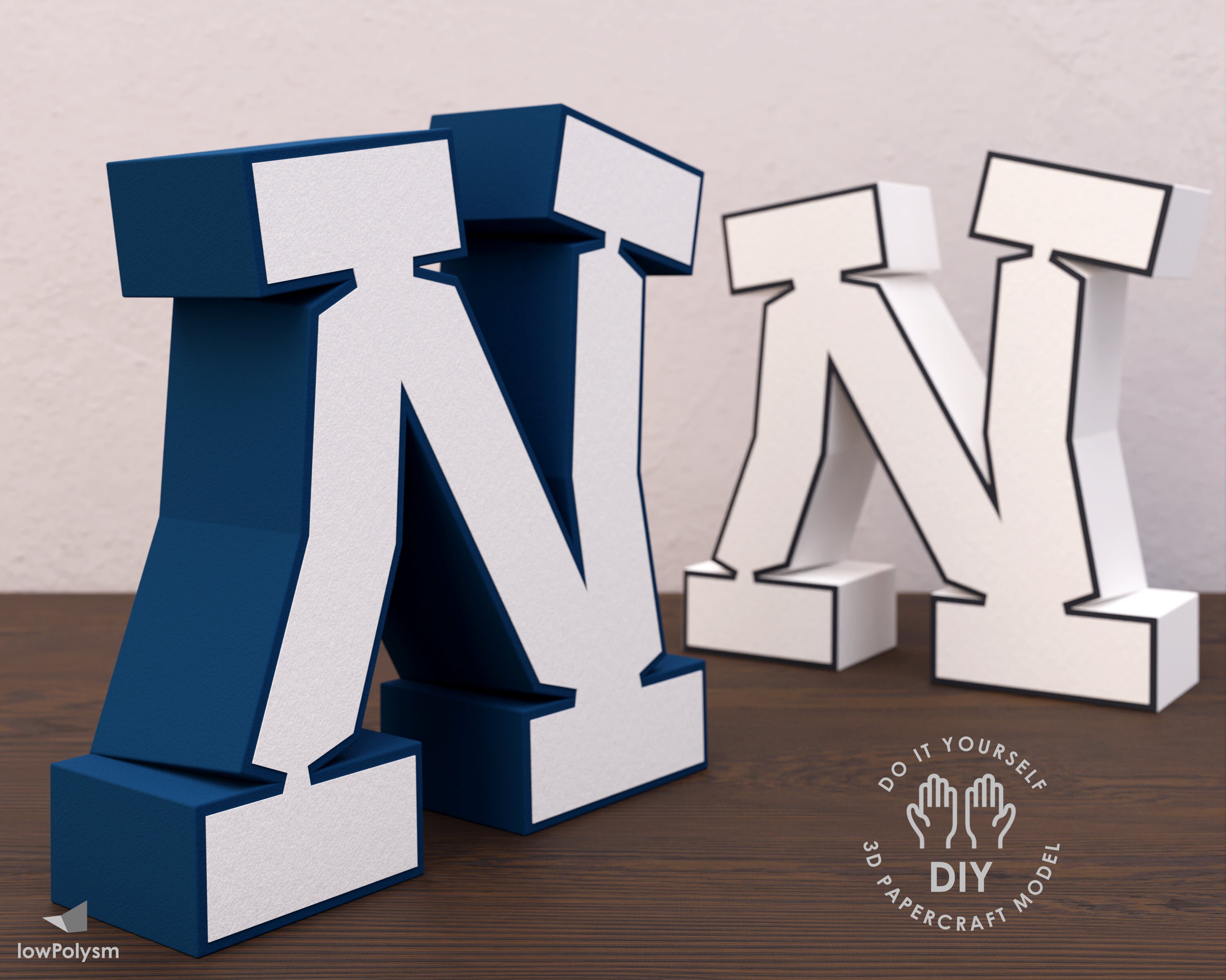 3d Letter N