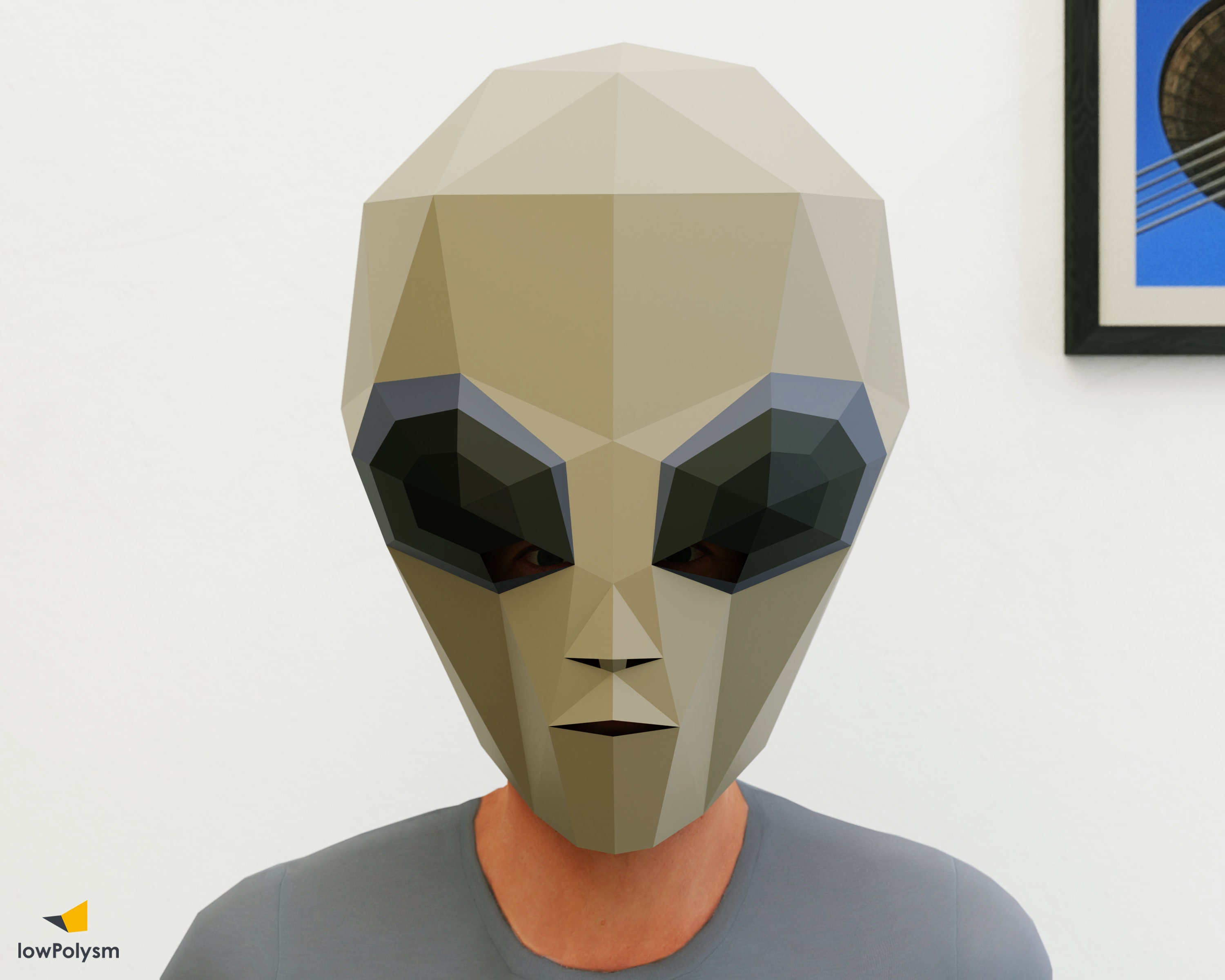 Alien Mask Template DIY Printable Mask Papercraft 3D - Etsy