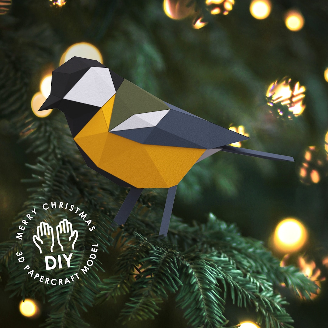 Great Tit Make Your Own Bird 3D Papercraft, Printable Bird Template ...