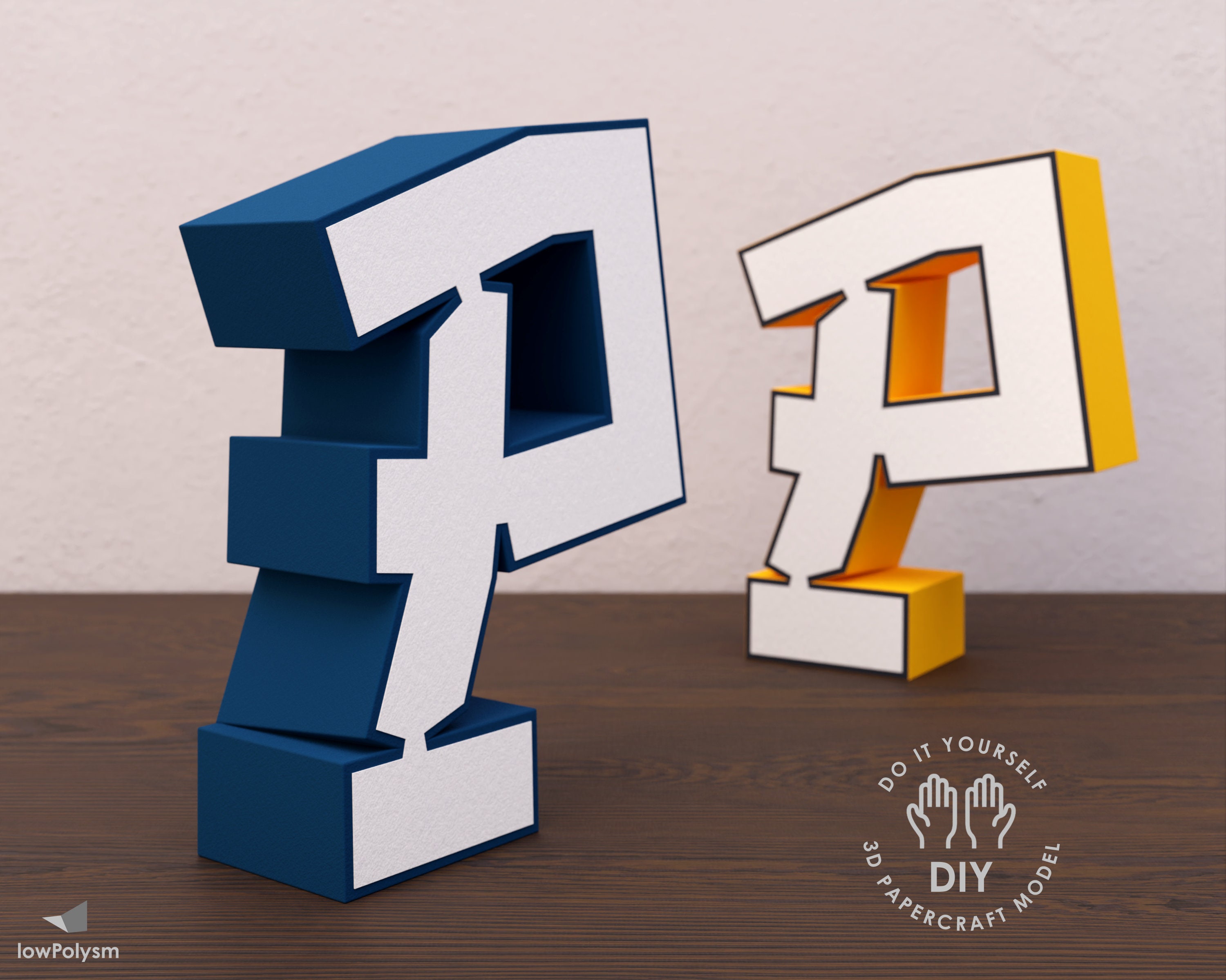 Craft Supplies & Tools Home & Hobby Make Your Own Paper 3d Letter Craft ...