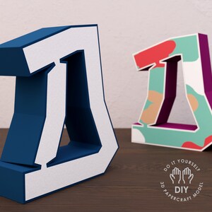 Graffiti 3d Letter D Papercraft 3d, Template DXF, SVG Letters for ...