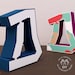 Graffiti 3d Letter D Papercraft 3d Template DXF SVG Letters - Etsy