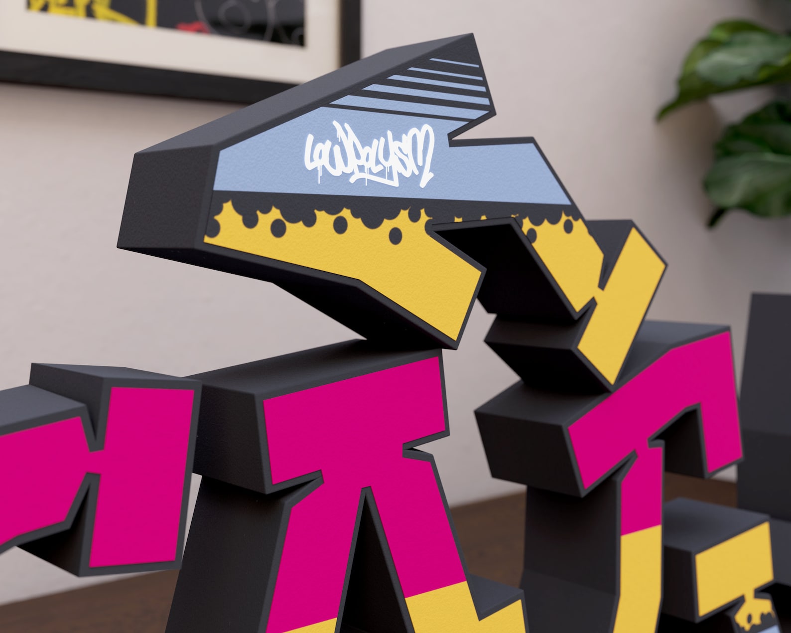 Graffiti 3D Letters Template, DIY Paper Letter, Papercraft 3D Letters ...