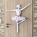 Ballerina Papercraft 3D Wall Decor Sculpture, Low Poly Ballerina Wall ...