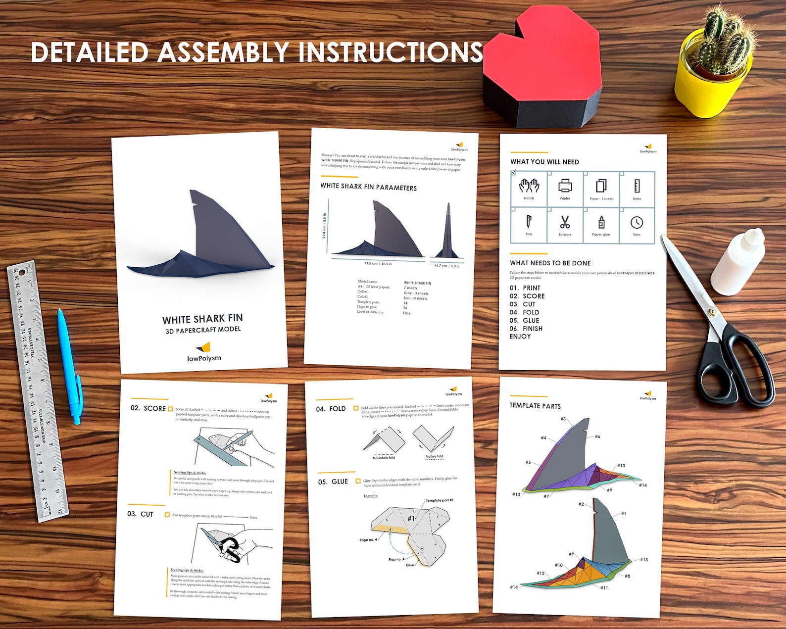 White Shark Fin Papercraft 3D Shark Fin Paper Sculpture Fin - Etsy Canada