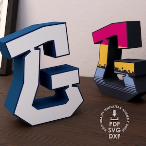 Graffiti 3d Letter G Template, Printable Letter 3d Sign, Graffiti Paper ...