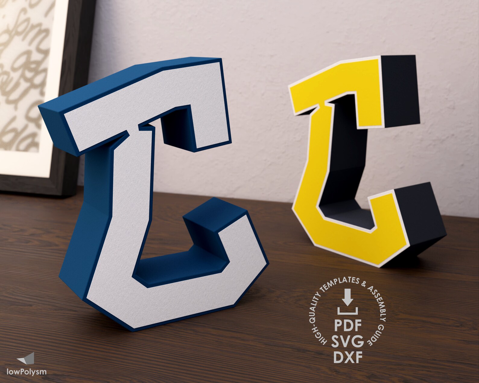 Graffiti 3d Letter C DXF PDF SVG Template Files Papercraft - Etsy