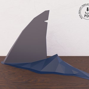 White Shark Fin Papercraft 3D Shark Fin Paper Sculpture Fin - Etsy Canada
