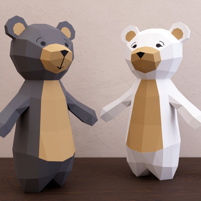 Papercraft Bear - Etsy