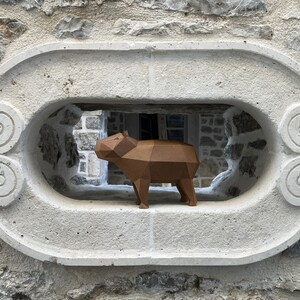 Papercraft Capybara Lowpoly Animal Sculpture - 3d Paper Craft Model ...