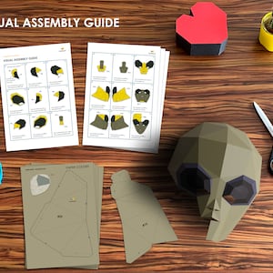 Alien Mask Template DIY Printable Mask, Papercraft 3D Template, Low ...