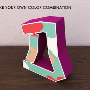 Graffiti 3d Letter D Papercraft 3d, Template DXF, SVG Letters for ...