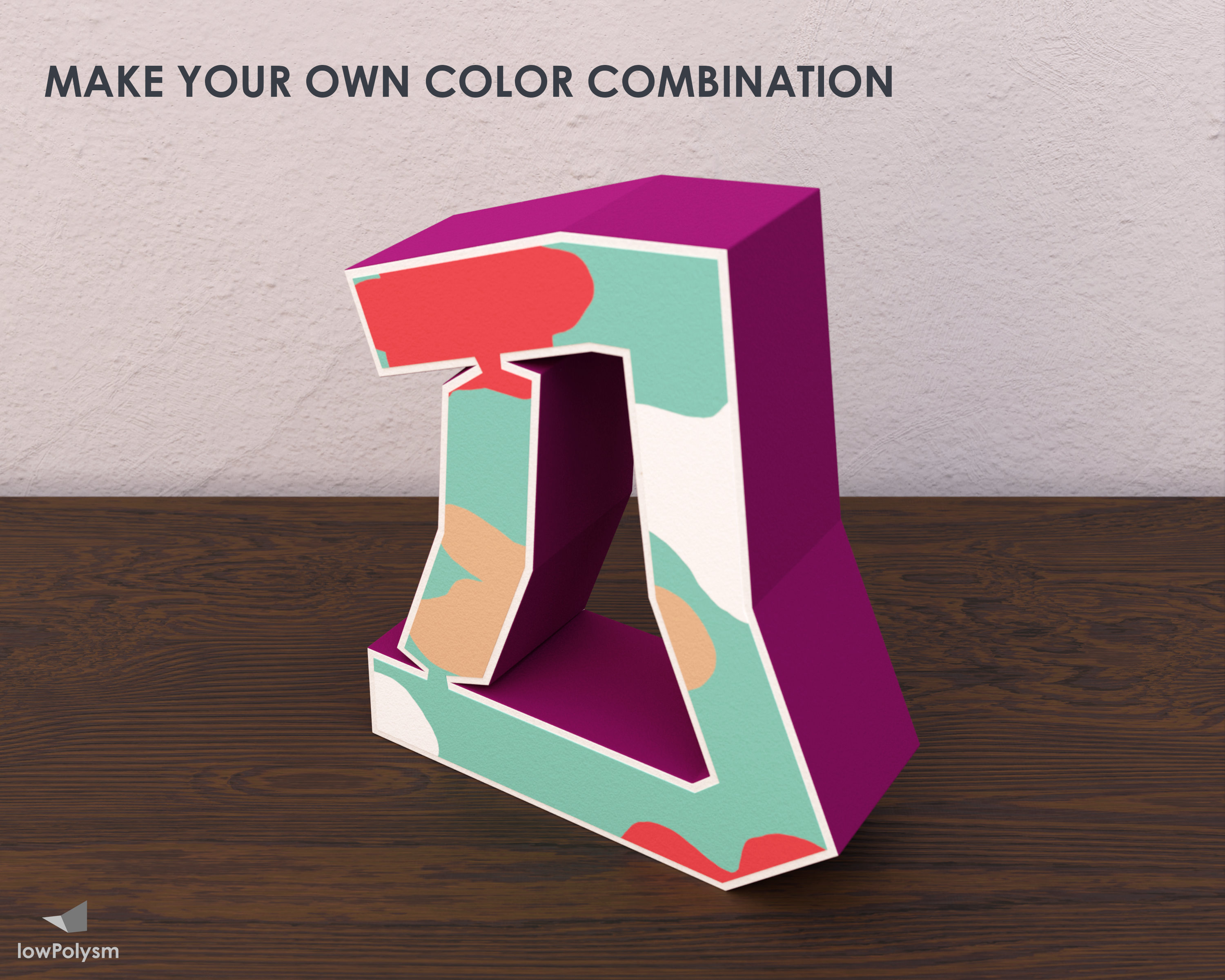 Graffiti 3d Letter D Papercraft 3d, Template DXF, SVG Letters for ...