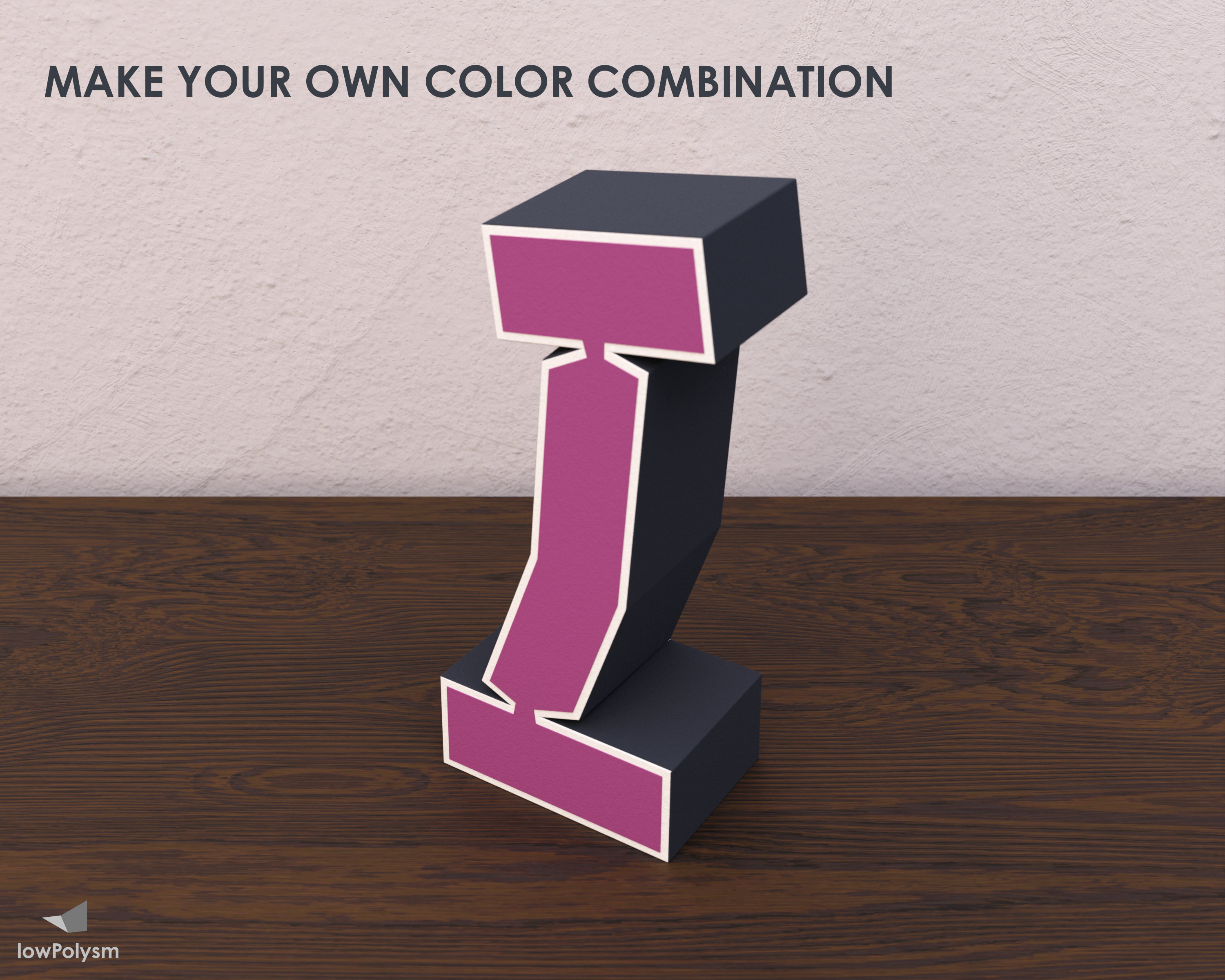 Graffiti 3D Letter I Template: Papercraft Block Letter (PDF, SVG, DXF ...