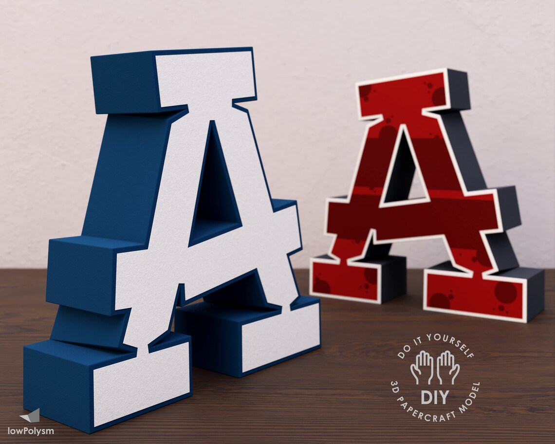 Graffiti 3d Letter A Template Printable Letter Papercraft 3d - Etsy