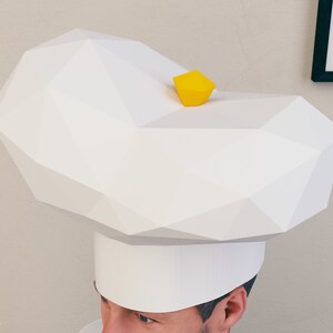 DIY Chefs Hat Printable Low Poly Chef Hat Papercraft 3D - Etsy Canada