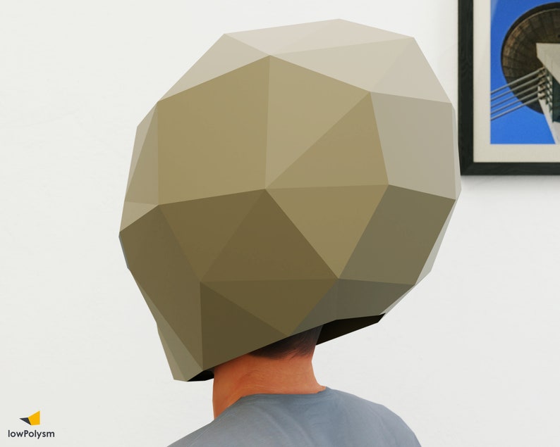 Alien Mask Template DIY Printable Mask Papercraft 3D | Etsy