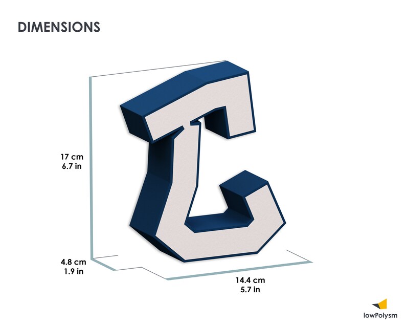 Graffiti 3d Letter C DXF PDF SVG Template Files Papercraft - Etsy