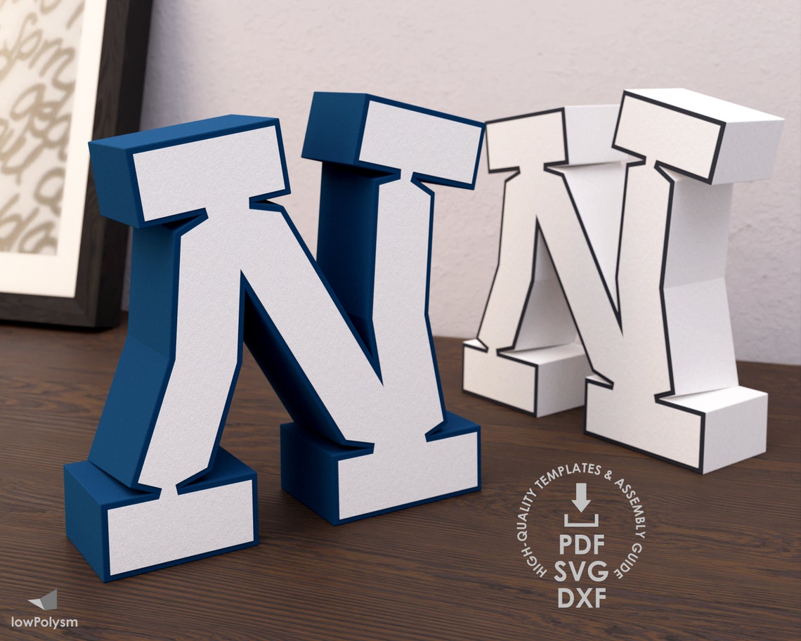 Graffiti 3d Letter N Template, Printable Letter for 3d Sign, 3d ...