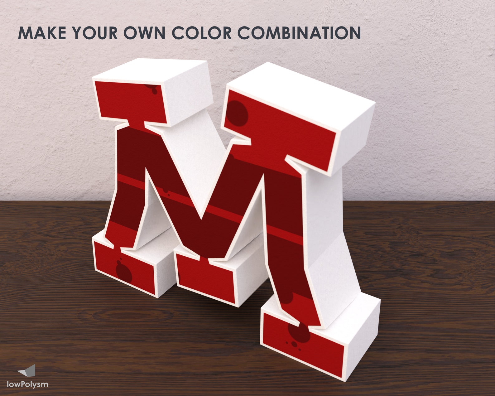 Graffiti 3d Letter M Template Large Letters Lowpolysm | Etsy