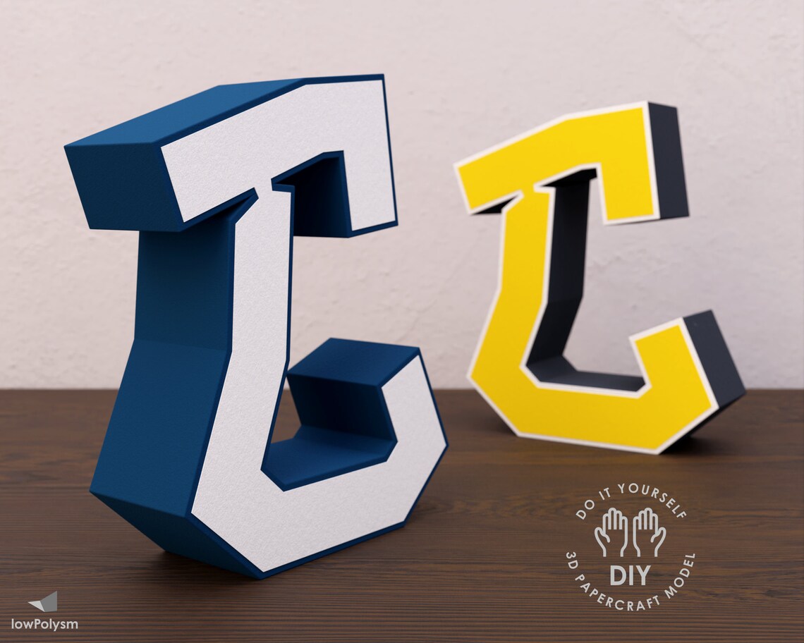 Graffiti 3d Letter C DXF PDF SVG Template Files Papercraft - Etsy