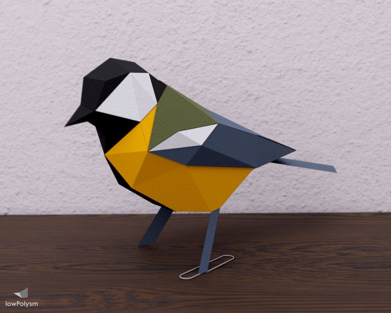 Great Tit Make Your Own Bird 3D Papercraft Printable Bird - Etsy