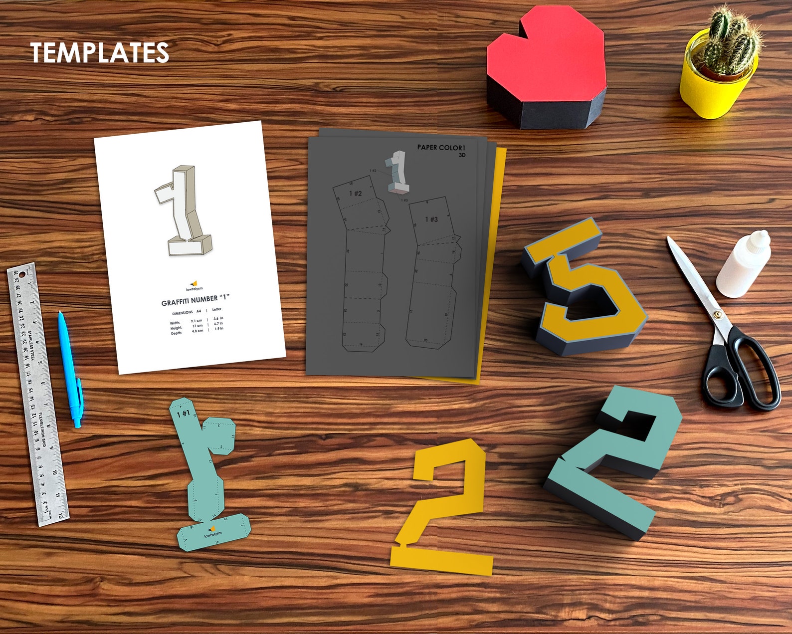 Graffiti 3D Numbers Template PDF DXF SVG Patterns Diy - Etsy Canada