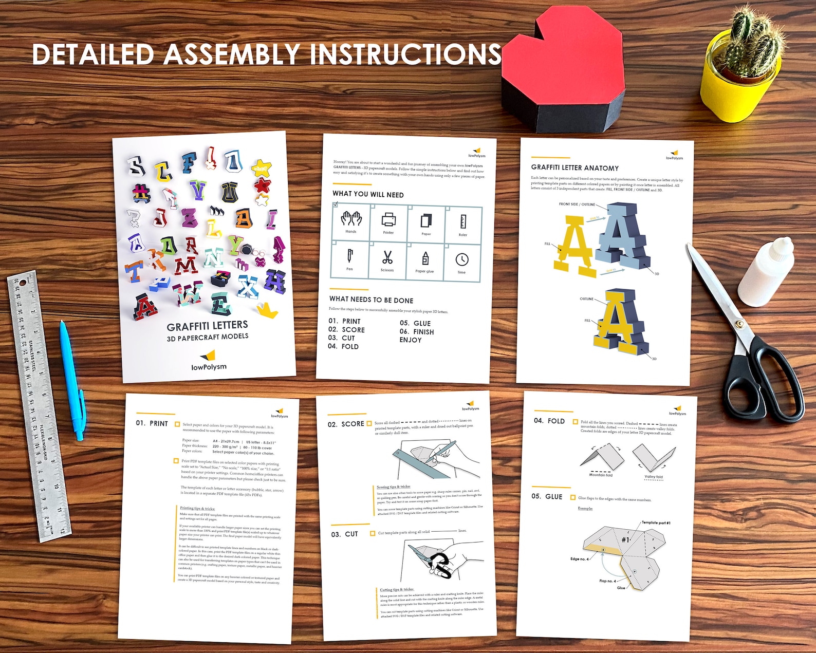 Graffiti 3D Letters Template, DIY Paper Letter, Papercraft 3D Letters ...