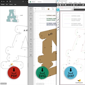 Graffiti 3D Letters Template, DIY Paper Letter, Papercraft 3D Letters ...