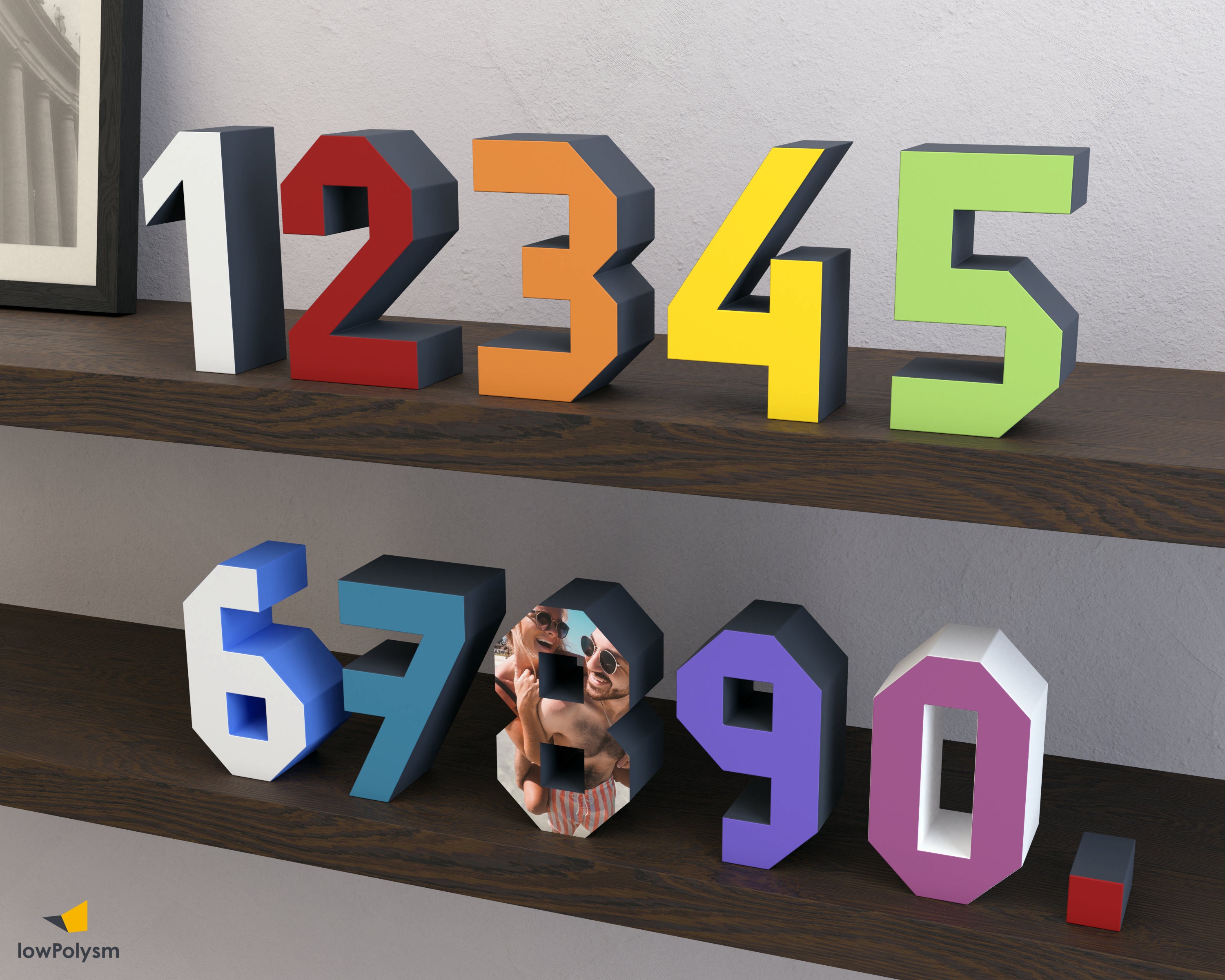 Papercraft 3D Numbers DIY Number Craft Kit Personalized Wall | Etsy