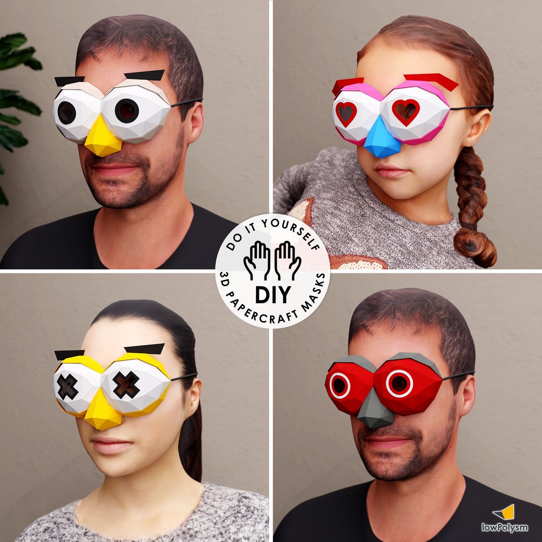Do It Yourself Eyes Mask Paper Craft, Printable Templates PDF, SVG ...